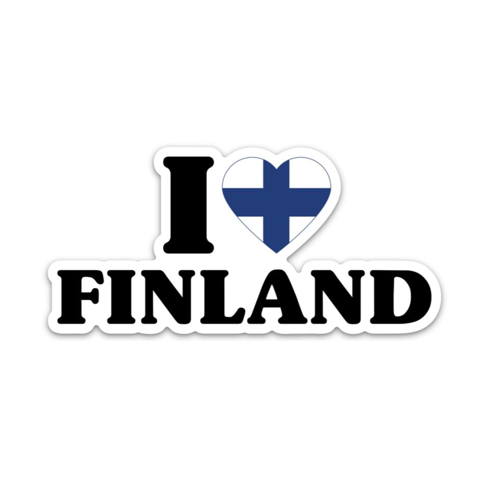 I Love Finland Sticker – Scandinavian Design Studio