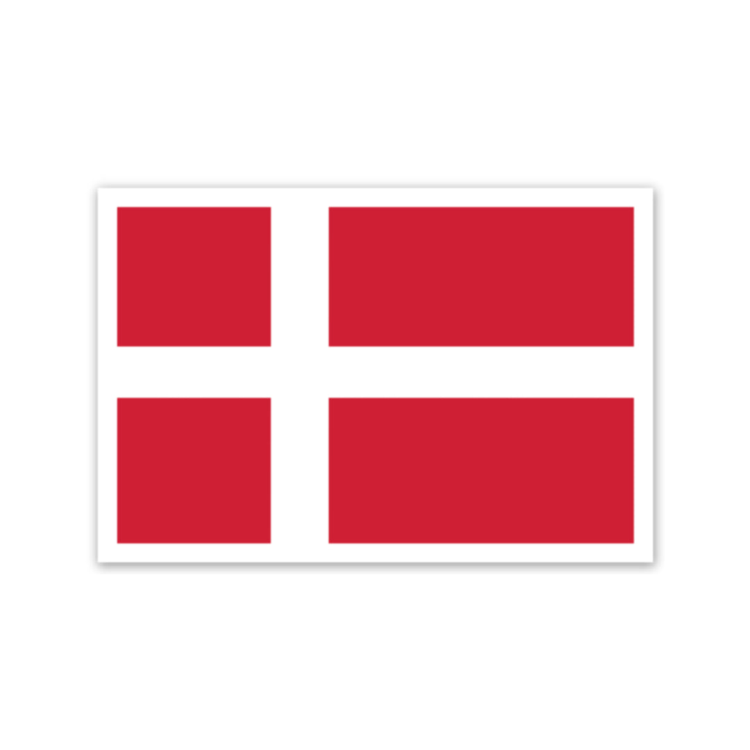 Danish Flag Sticker – Scandinavian Design Studio