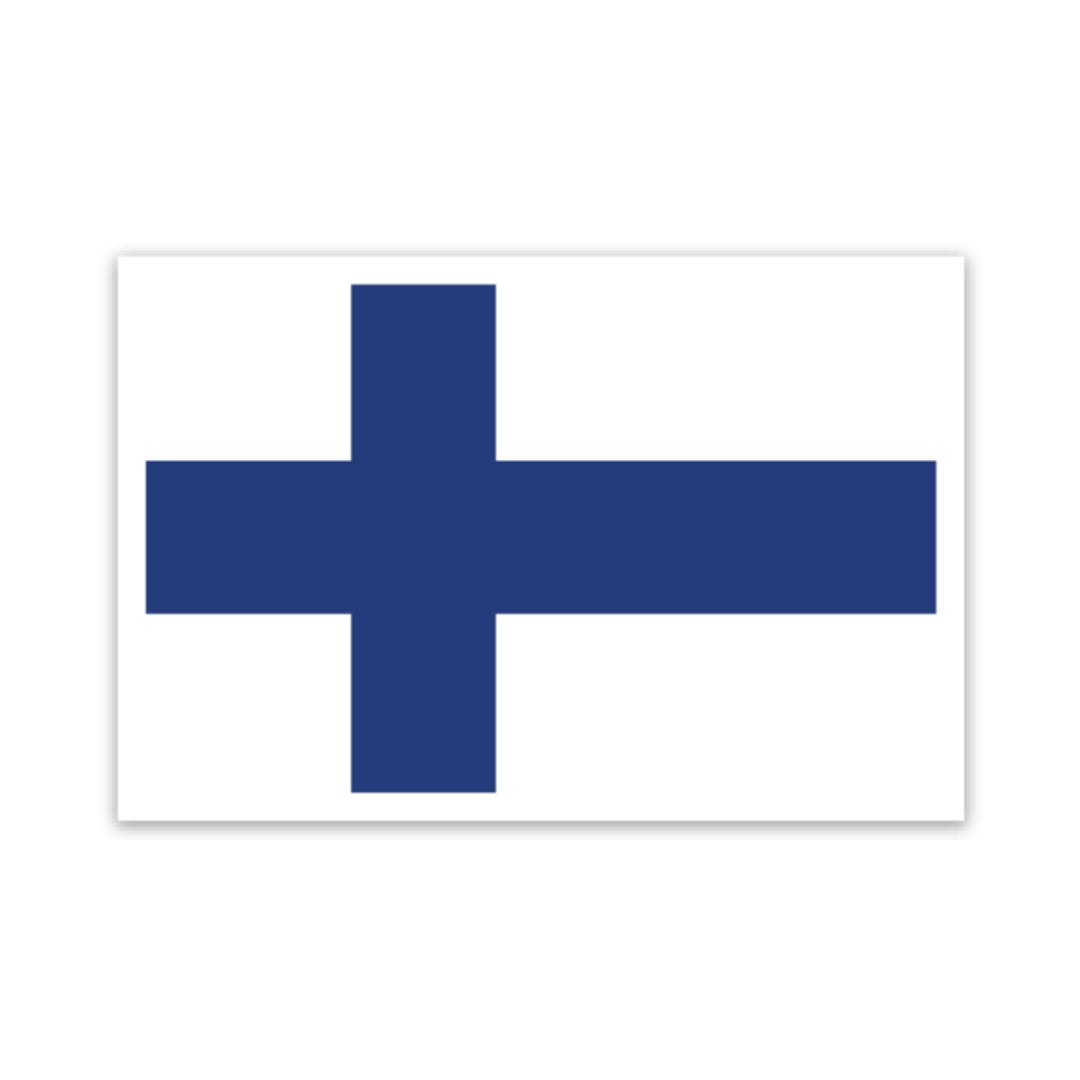 Finnish Flag Sticker – Scandinavian Design Studio