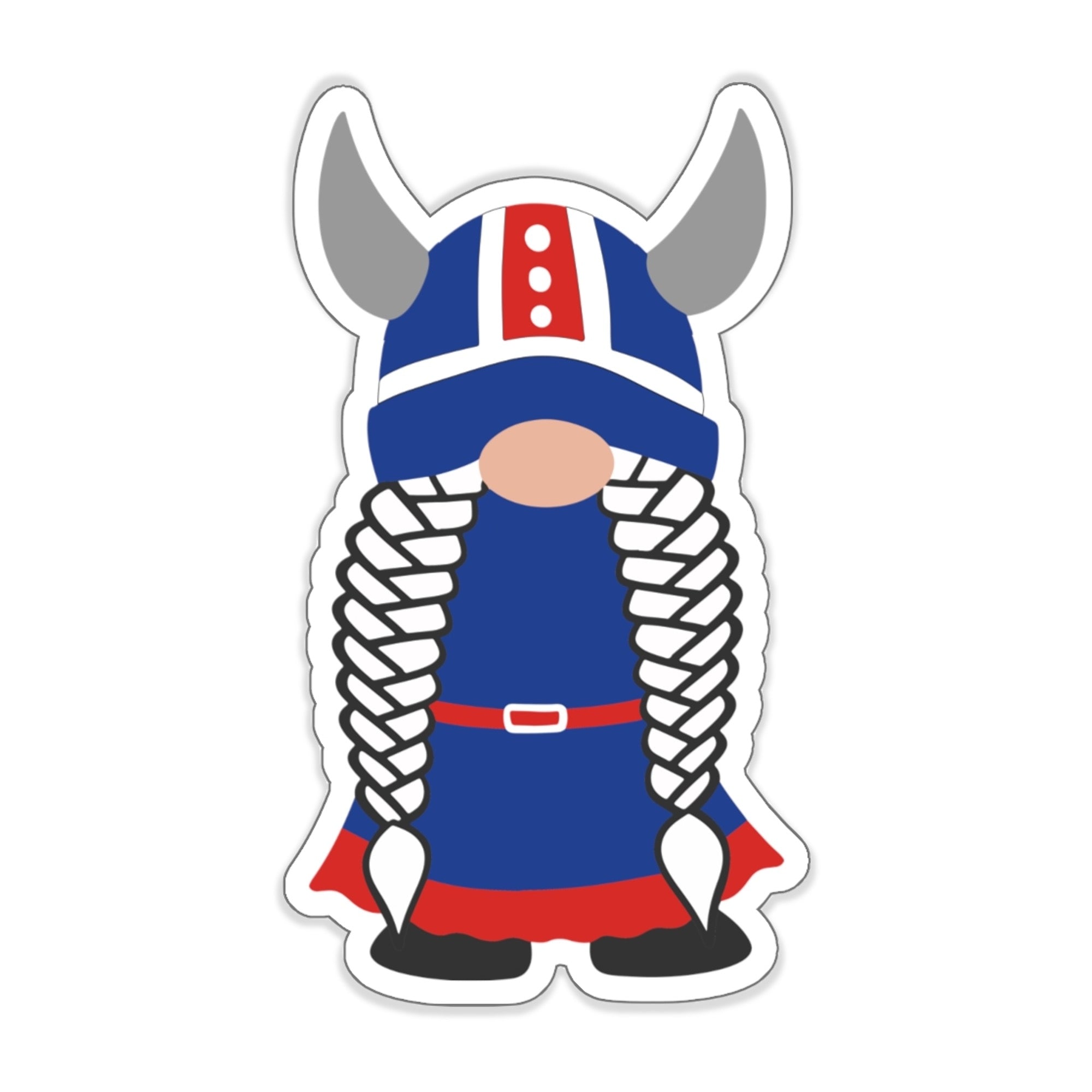 Icelandic Viking Girl Gnome Sticker – Scandinavian Design Studio