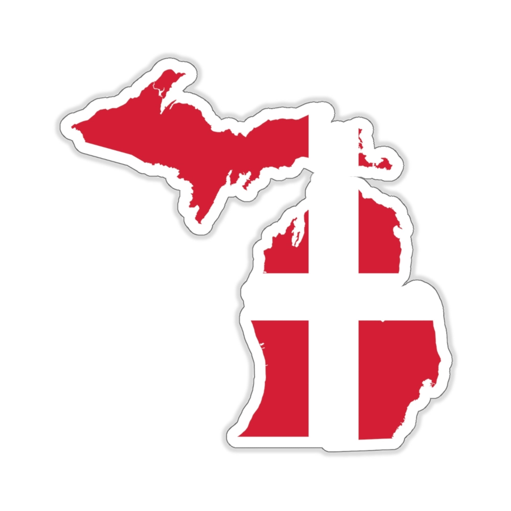 Michigan Danish Flag Sticker – Scandinavian Design Studio