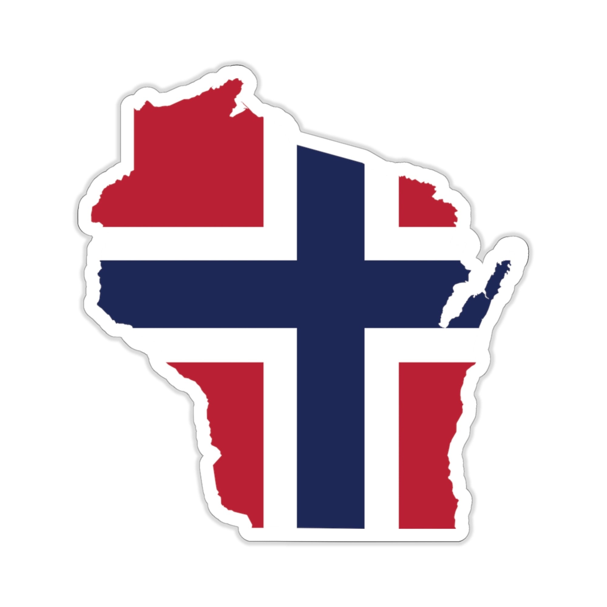 Wisconsin Norwegian Flag Sticker – Scandinavian Design Studio